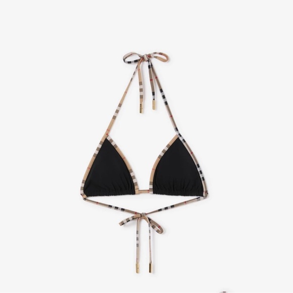 Burberry | Swim | Burberry Check Trim Triangle Bikini Top | Poshmark